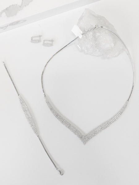 18k White Gold Set – Cleopatra Jewelers
