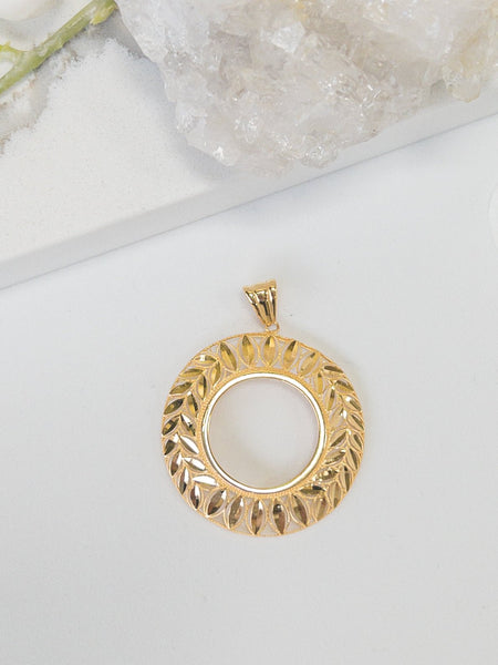 21k Coin Frame Pendants – Cleopatra Jewelers