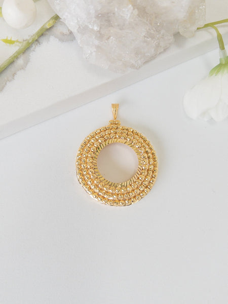 21k Coin Frame Pendants – Cleopatra Jewelers