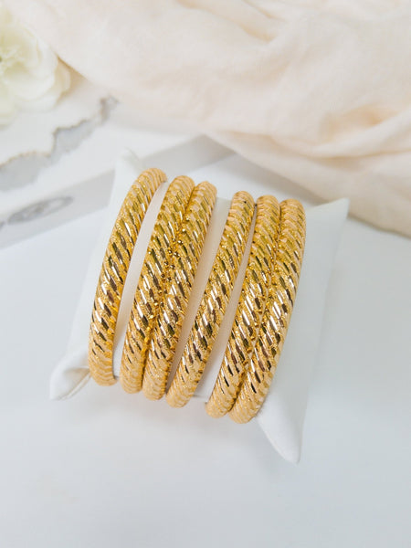 21k Gold Bangles Set – Cleopatra Jewelers