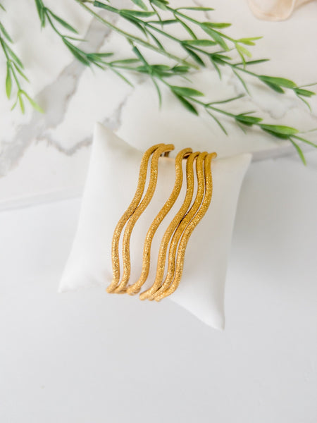 21k Gold Bangles Set – Cleopatra Jewelers