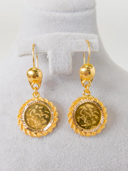 21k Gold Earings – Cleopatra Jewelers