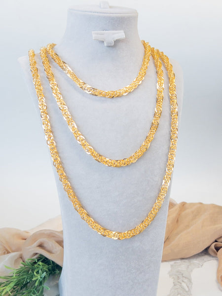 21k Yellow Gold 2 meter halabi chain – Cleopatra Jewelers